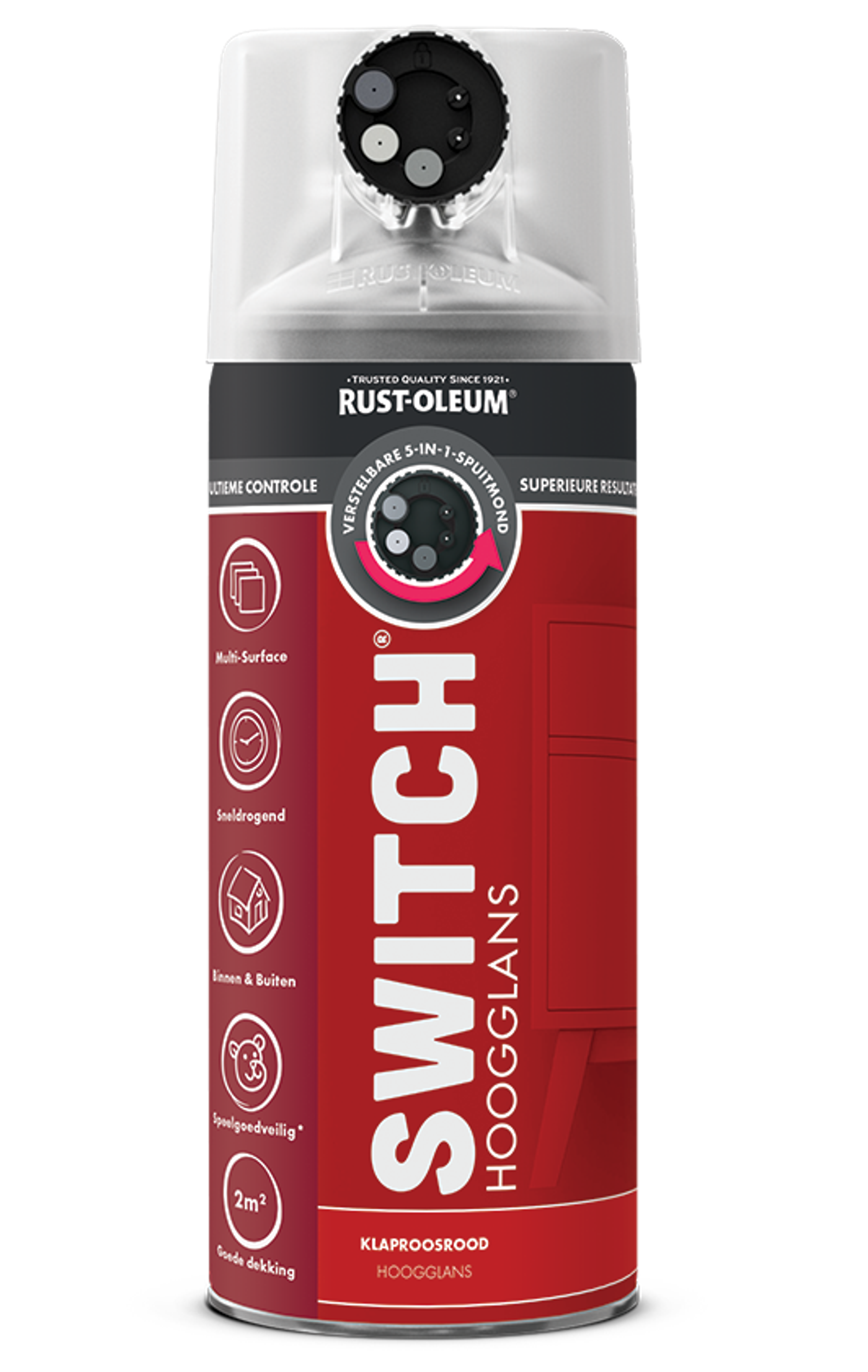 Buy Rust-Oleum Switch Spray Paint High Gloss 400ml - Poppy Red? - CROP