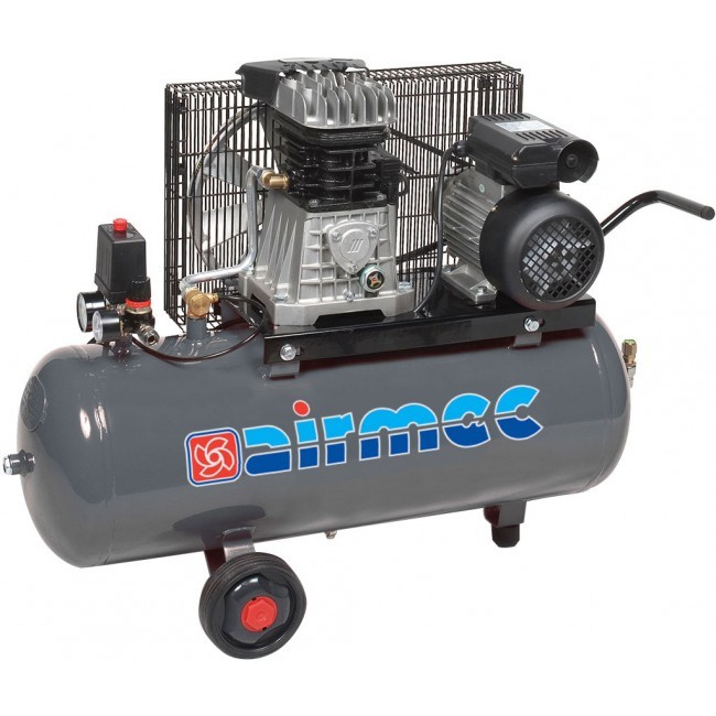 AIRMEC KF100350M Verrijdbare Oliegesmeerde zuigercompressor 350 ltr/min ...