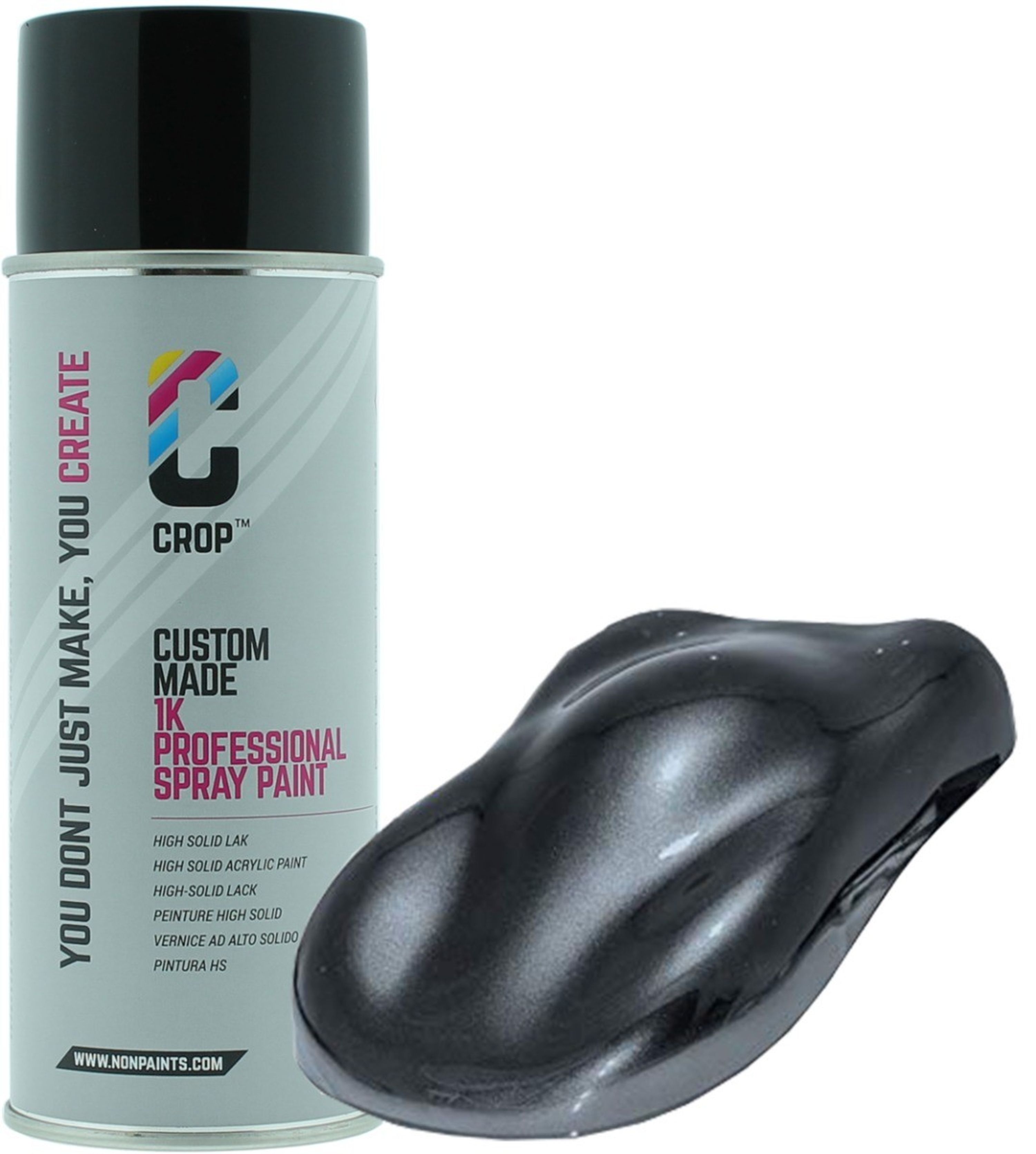 Gun Metal Grey Metallic lak spuitbus - 400ml Kopen? - CROP