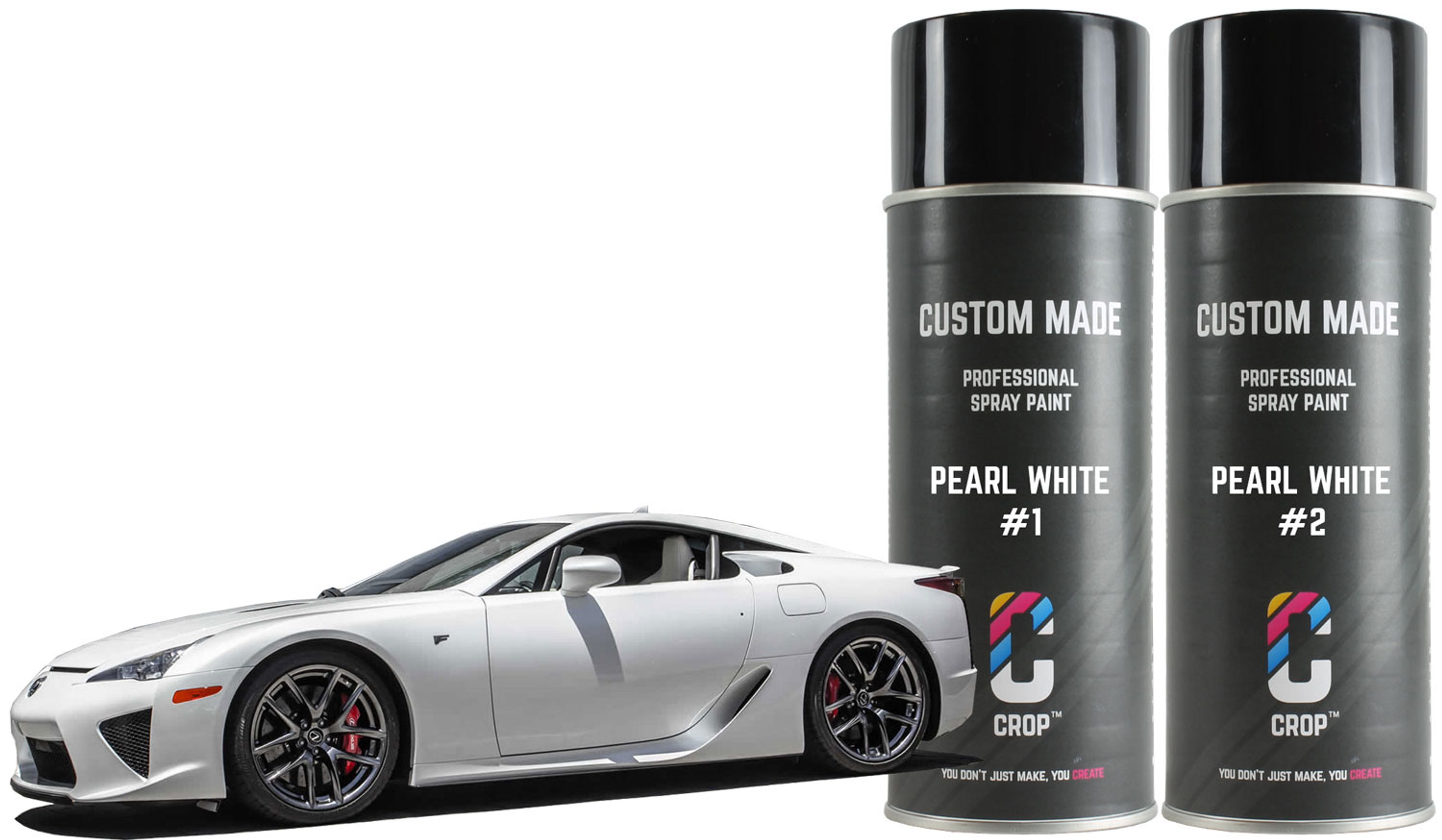 Pearl White Spray Paint Car