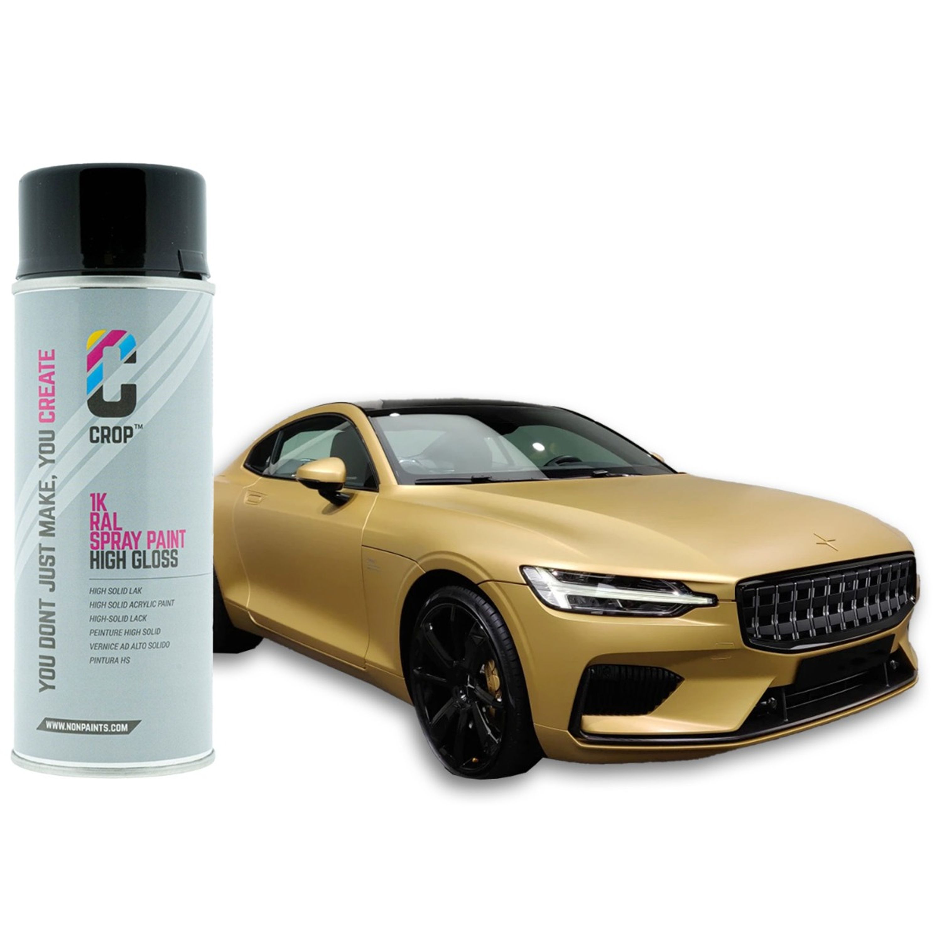 Buy CROP Polestar 888 Gold Metallic Matt Car Paint Aerosol 400ml? - CROP