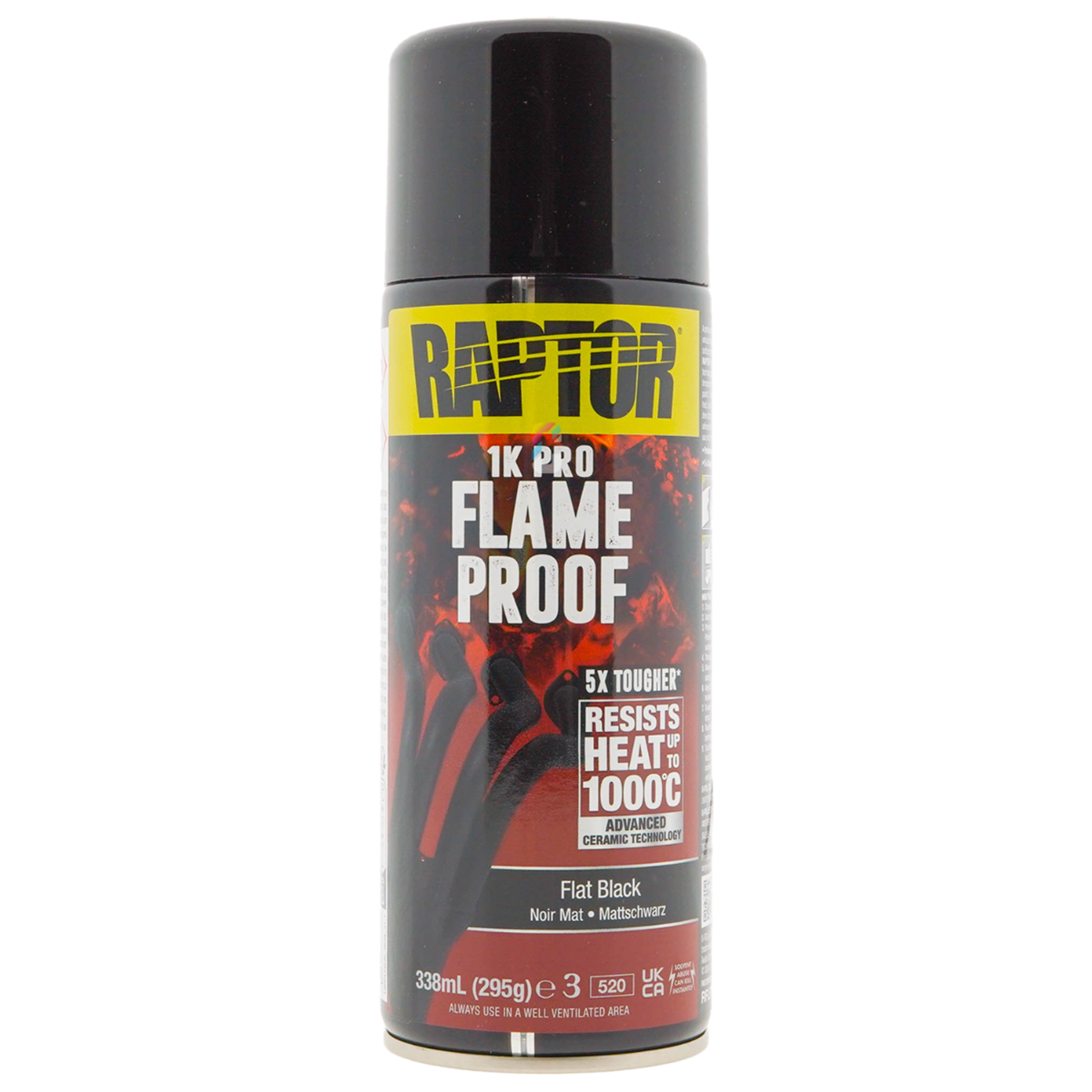 Raptor Flameproof - Hittebestendige Verf ZWART MAT spuitbus 400ml Kopen ...