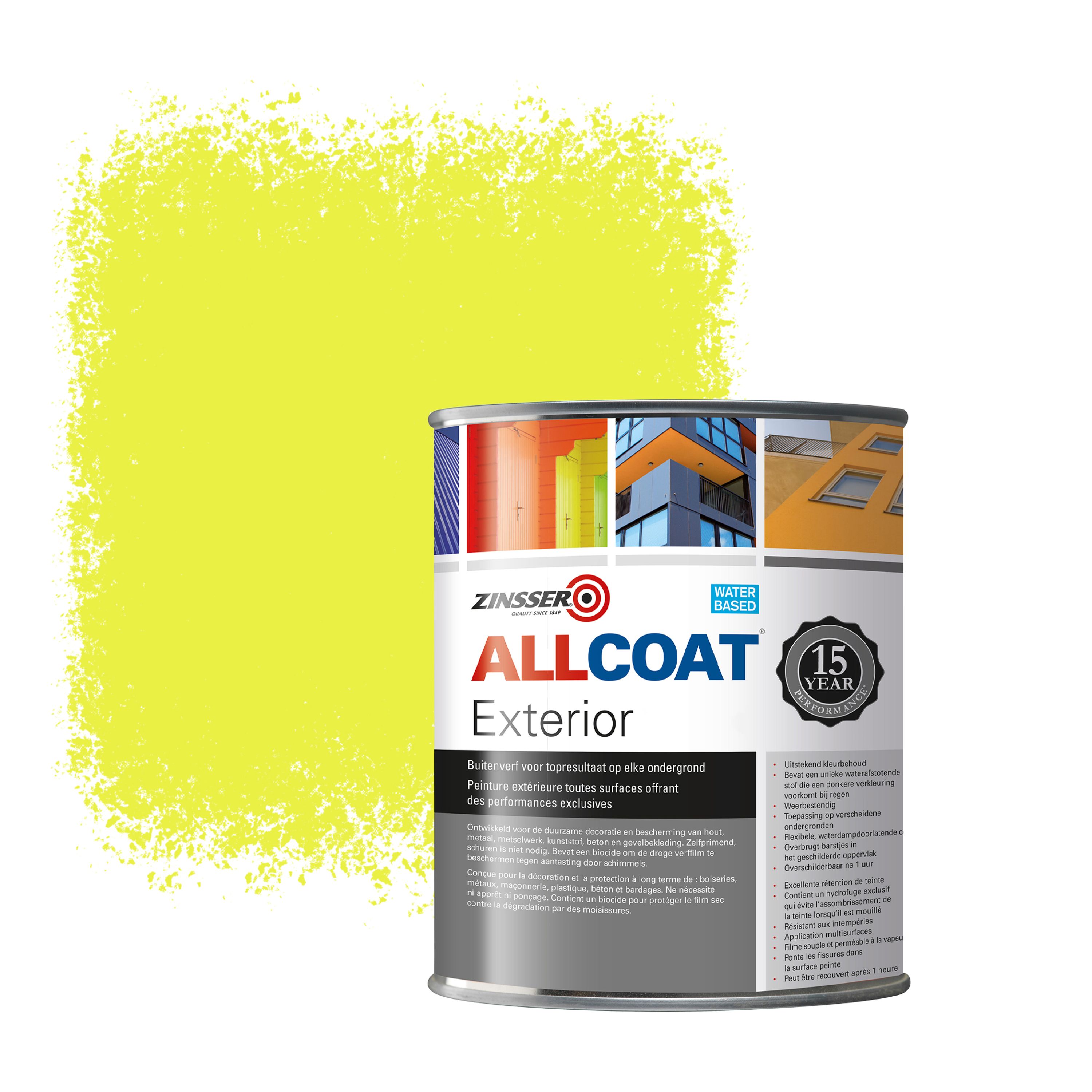 Acquistare Zinsser Allcoat Per Pareti Per Uso Esterno RAL 1016 Giallo ...