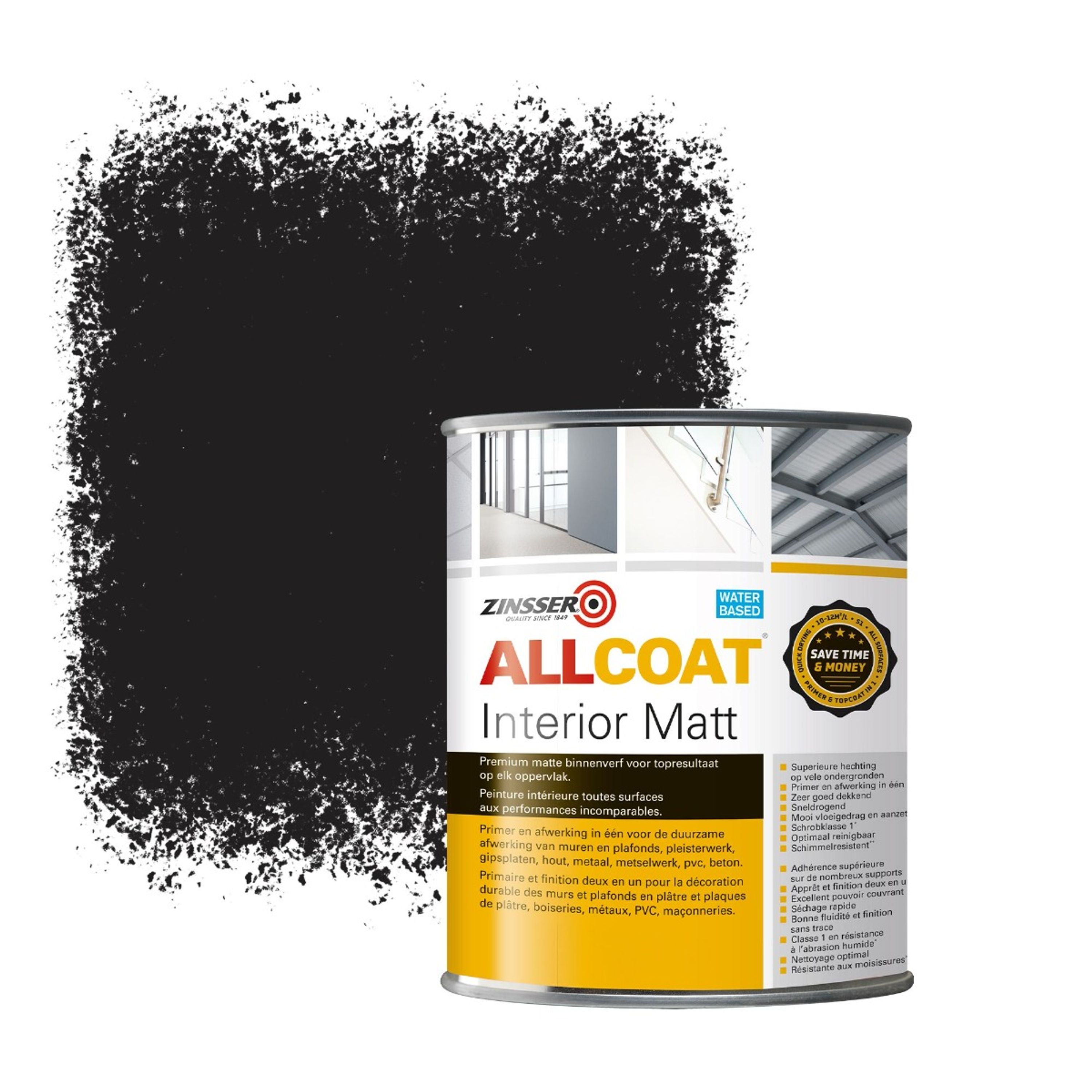 Acquistare Zinsser Allcoat Pittura Interni RAL 8022 Marrone nerastro ...