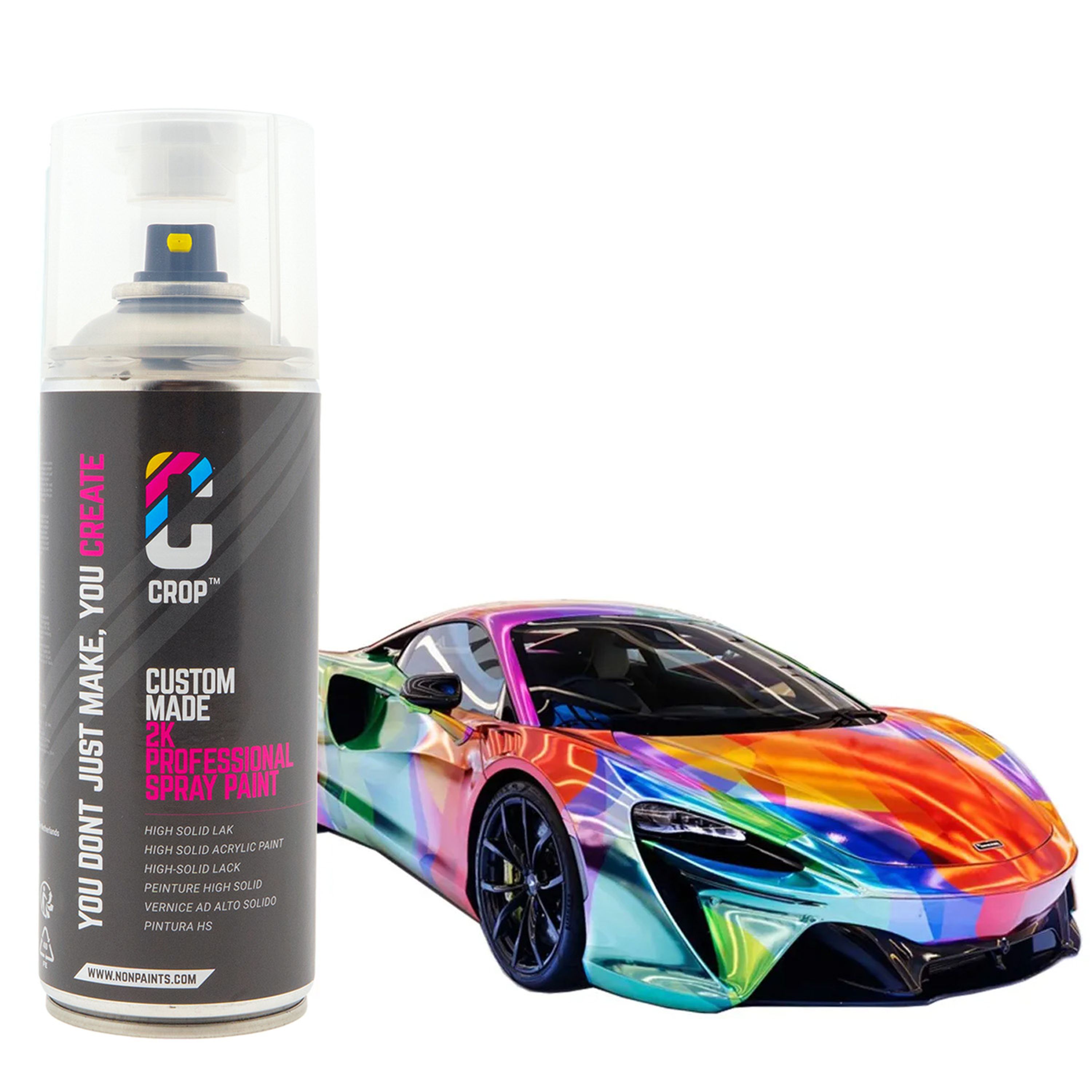 CROP 2K spuitbus autolak op kleur 400ml - Professional Kopen? - CROP