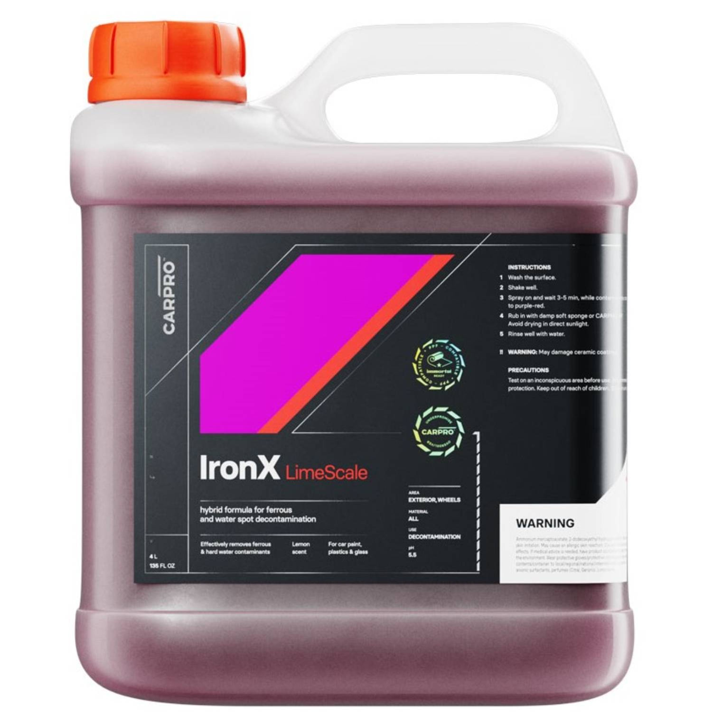 Buy CarPro IronX LimeScale 4000ml - Fly Rust and Water Spot Remover? - CROP