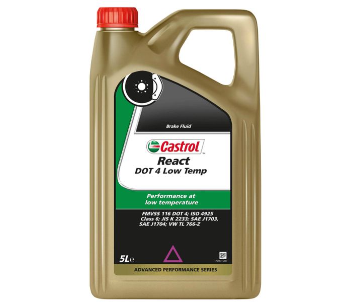 Liquide de frein Castrol React DOT4 Low Temp – 5 litres - CROP