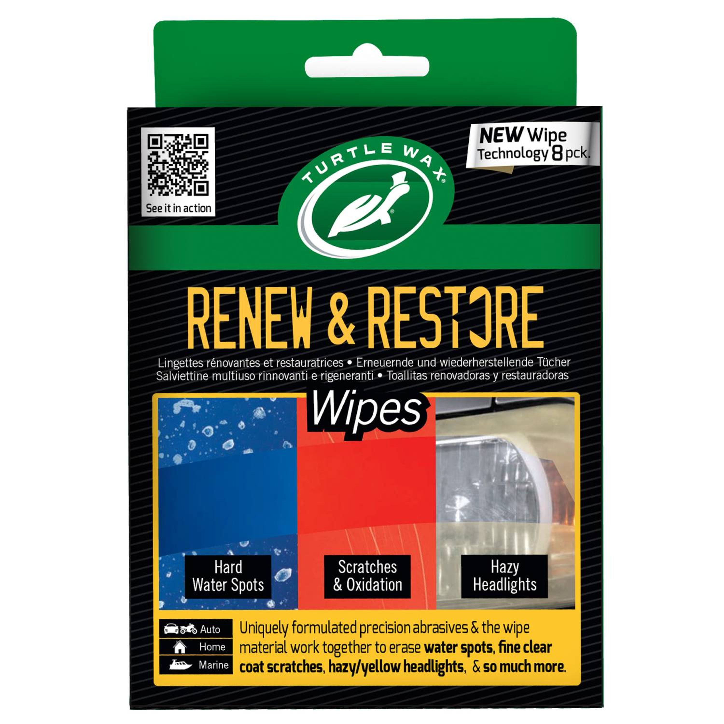 Acheter Lingettes Turtle Wax Renew & Restore – 8 pièces ? - CROP